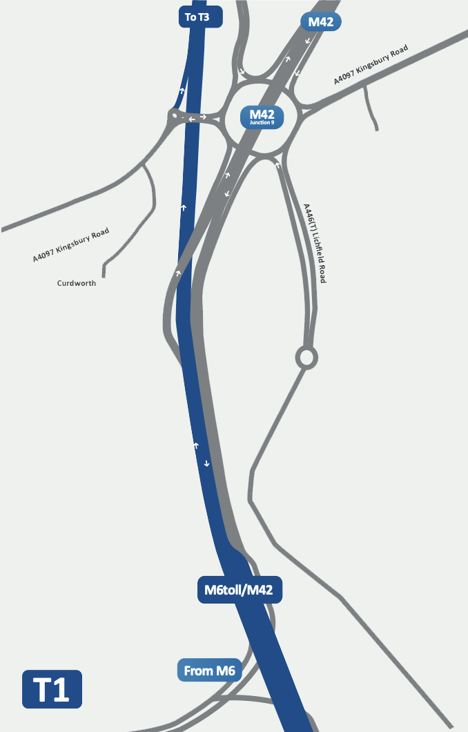 M6toll Junction Map - M6toll