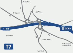 M6toll Junction Map - M6toll